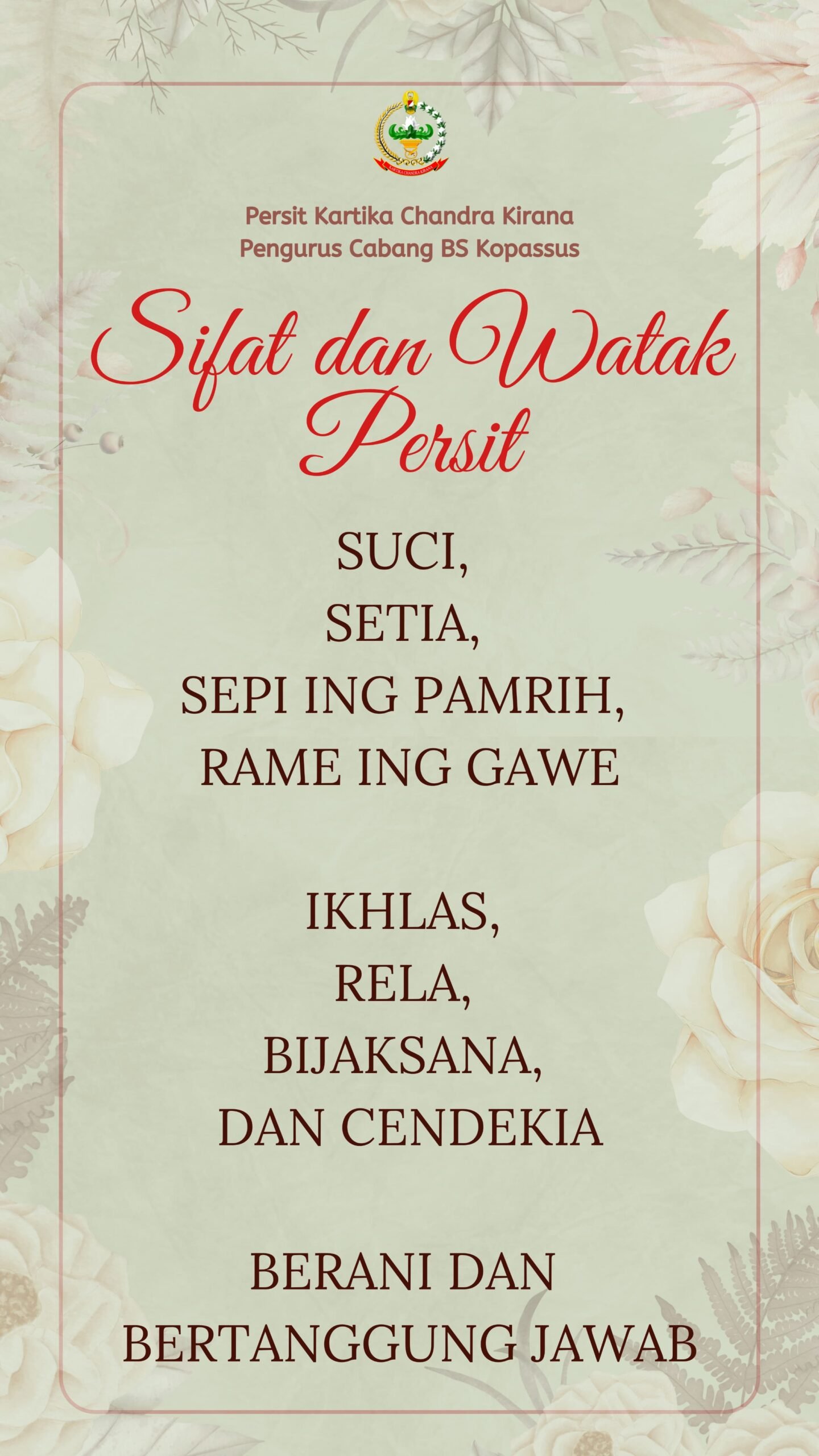 Sifat dan Watak Persit - Persit Kopassus